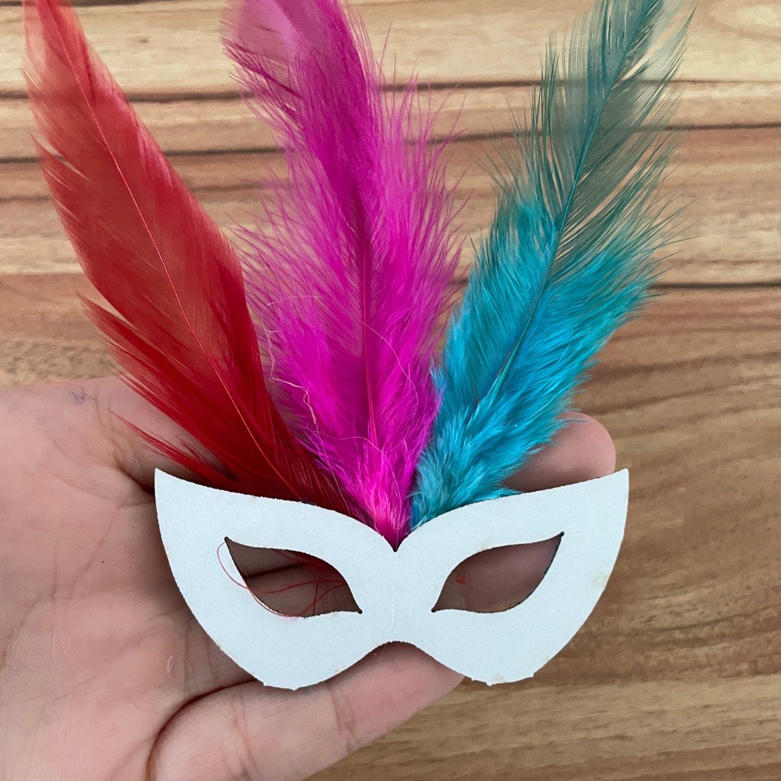 Adesivo Máscara Carnaval Plumas G - 10 un