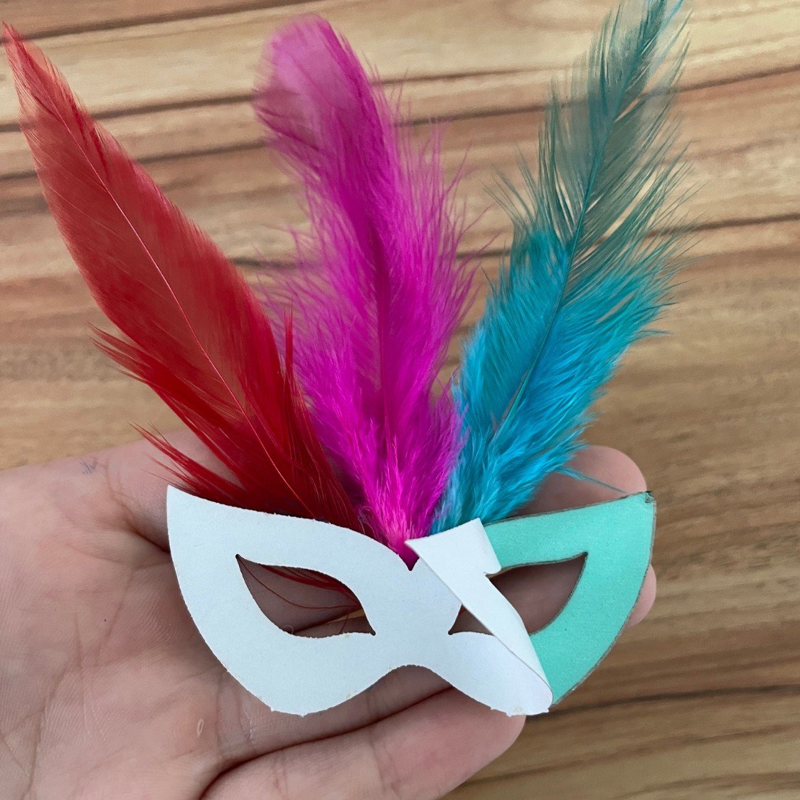 Adesivo Máscara Carnaval Plumas G - 10 un